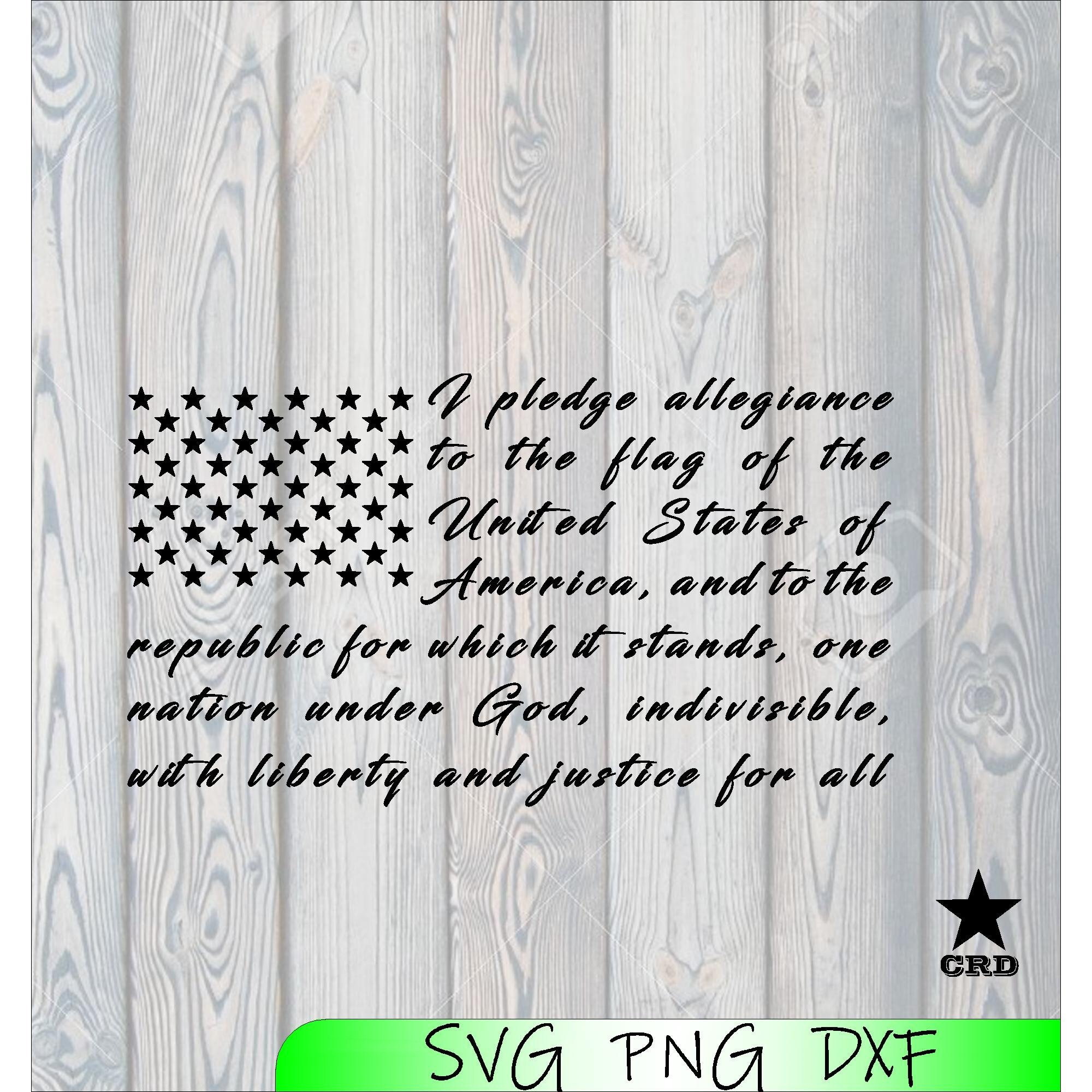 Juramento a la Bandera Americana SVG, PNG, DXF - Etsy España