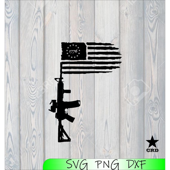 American Gun Flag Svg Rifle Flag Svg Guns Svg 2nd Amendment - Etsy
