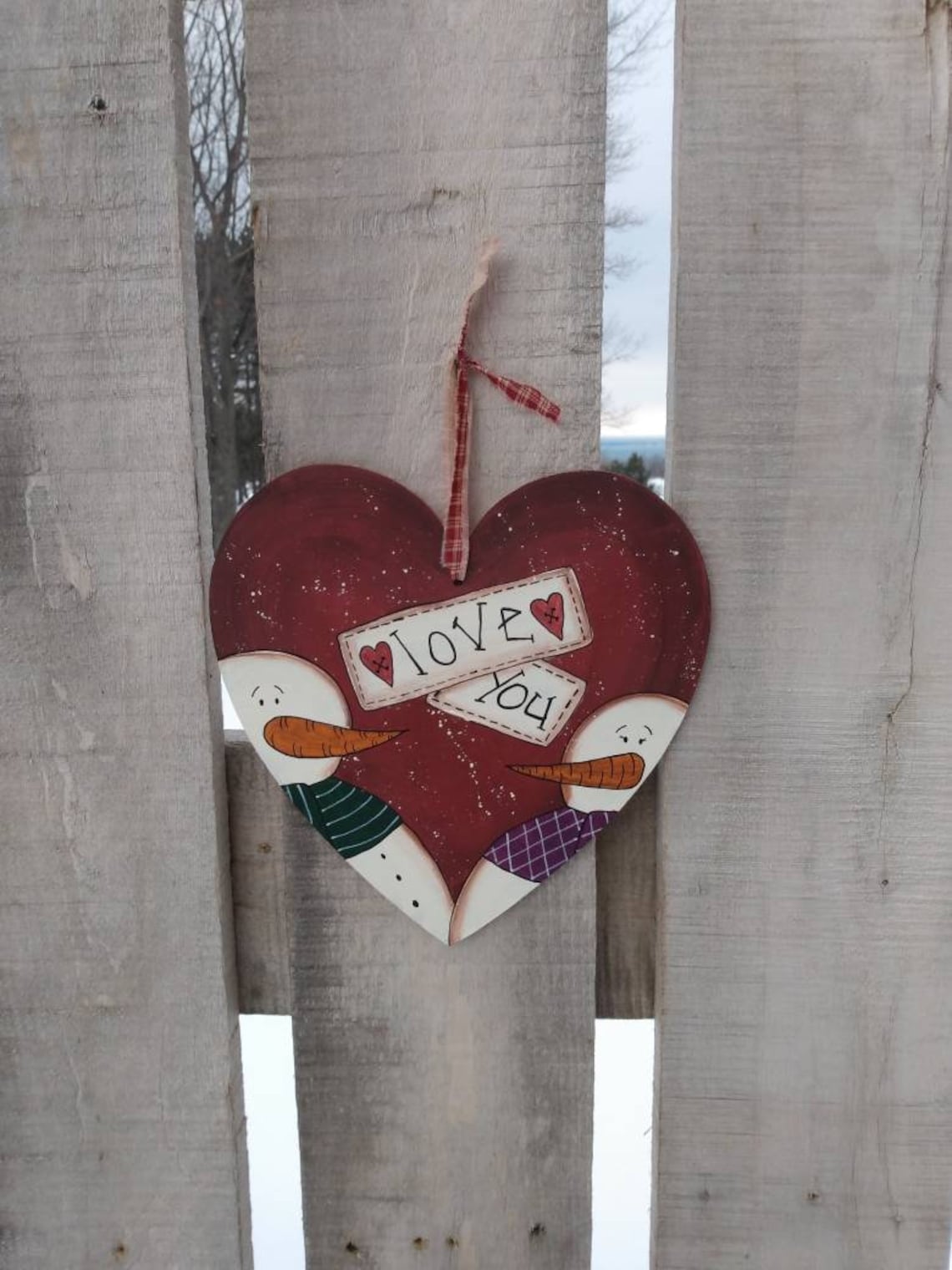 Love You Snowman Sign Love Sign Snowman Decor Heart Sign - Etsy