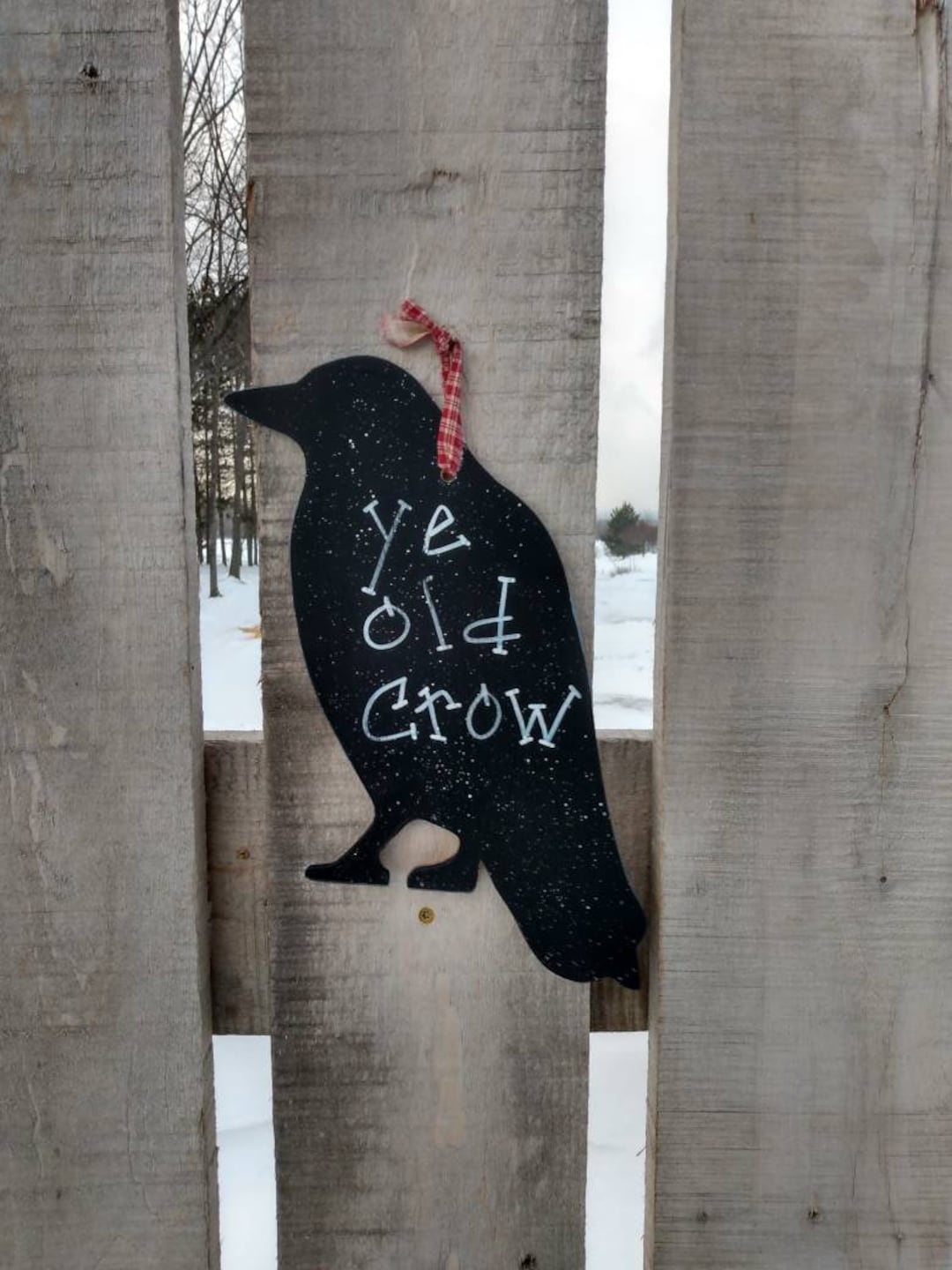 Ye Old Crow Sign, Primitive Crow, Crow Decor, Primitive Sign, Home ...