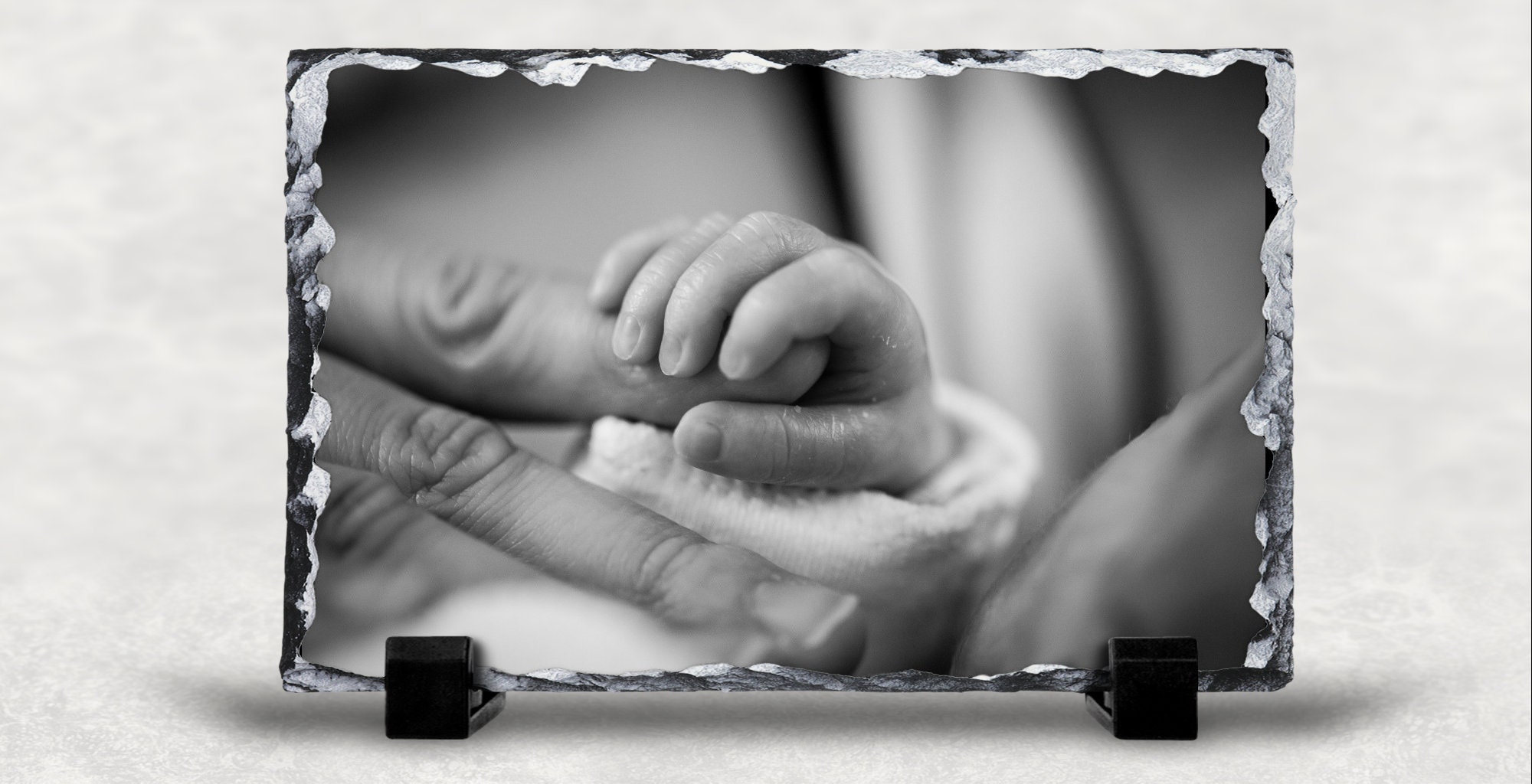 Personalized Photo Slate, Photo Display, Personalized Rock Photo Slate ...