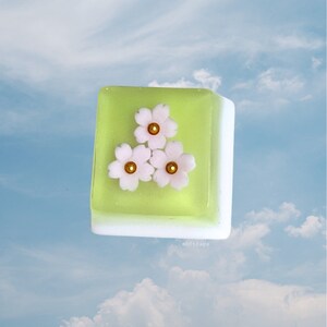 Ready-to-ship Layered Matcha Jelly With Sakura 1u Resin Keycaps in OEM ...