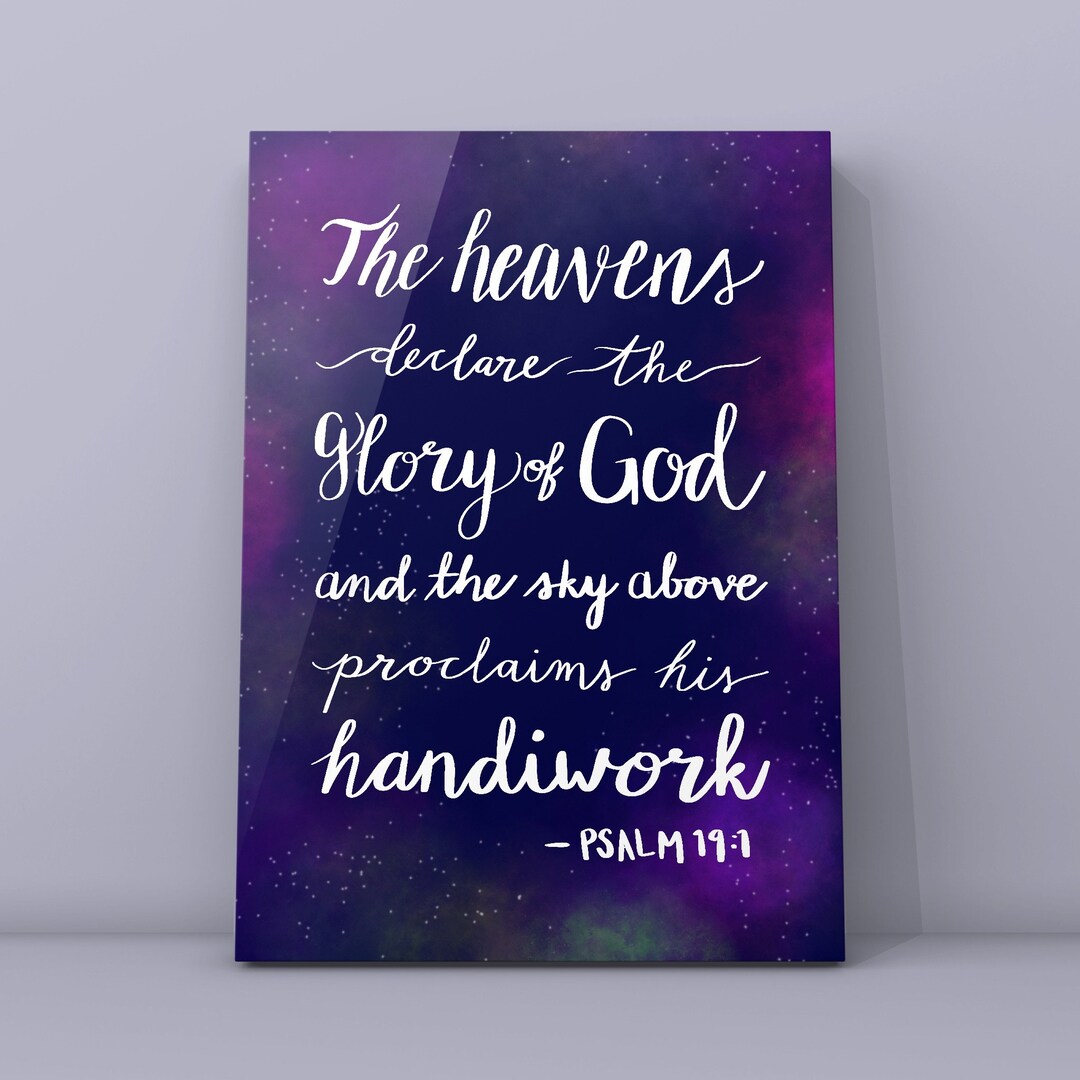 Psalm 19:1 Poster | the Heavens Declare the Glory of God | Nebula ...