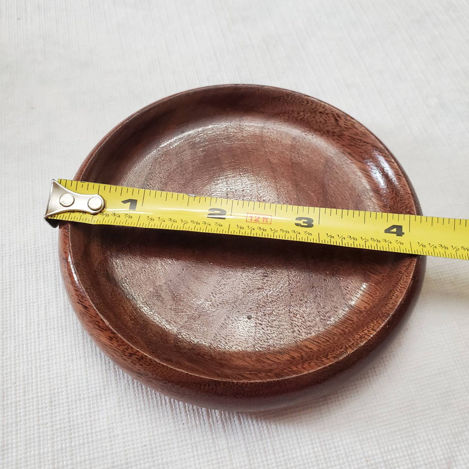 4" Walnut Ring ~ Trinket Dish Woodturned ~ Handmade Small - Etsy