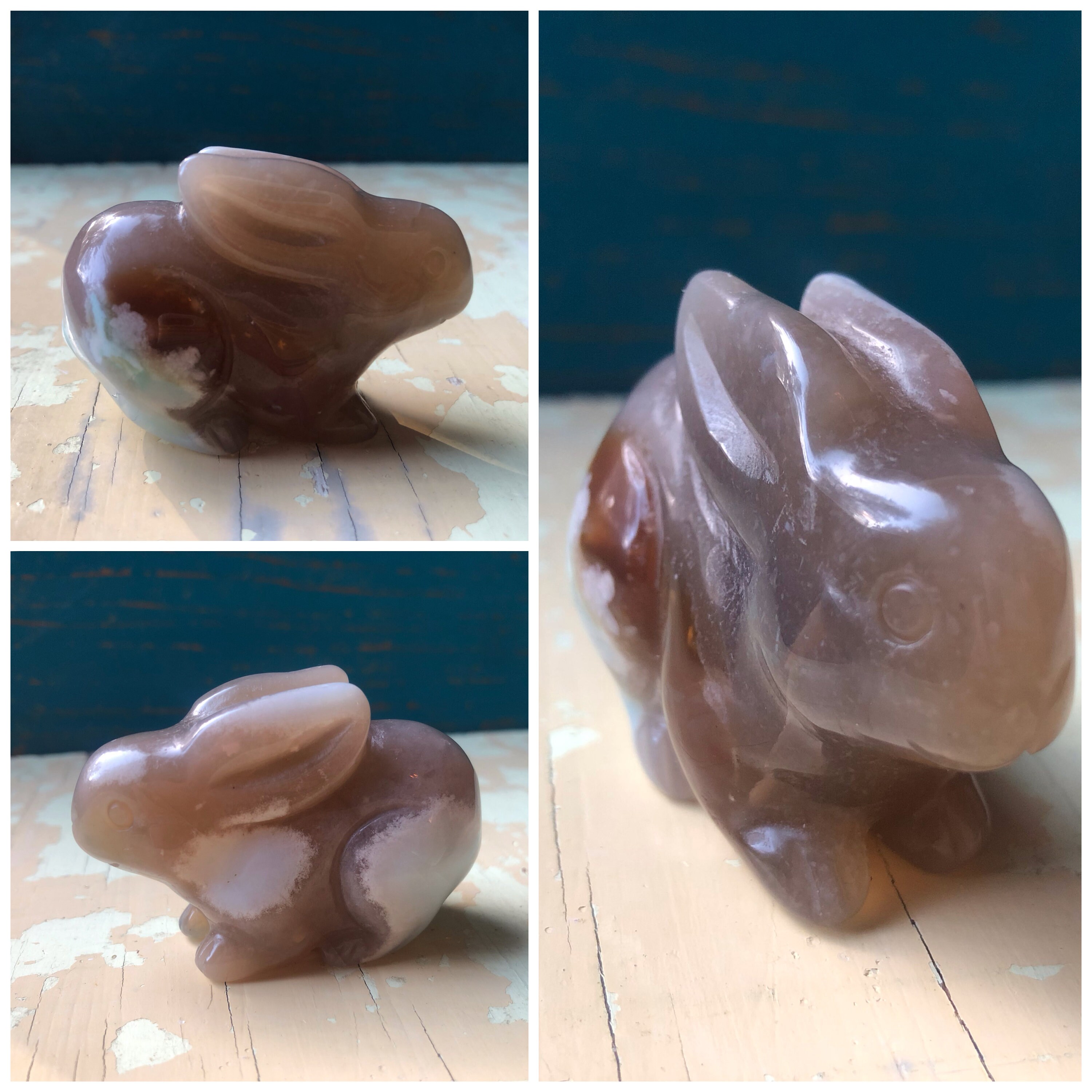 Whos a Cutie Flower Agate Bunny Rabbit - Etsy