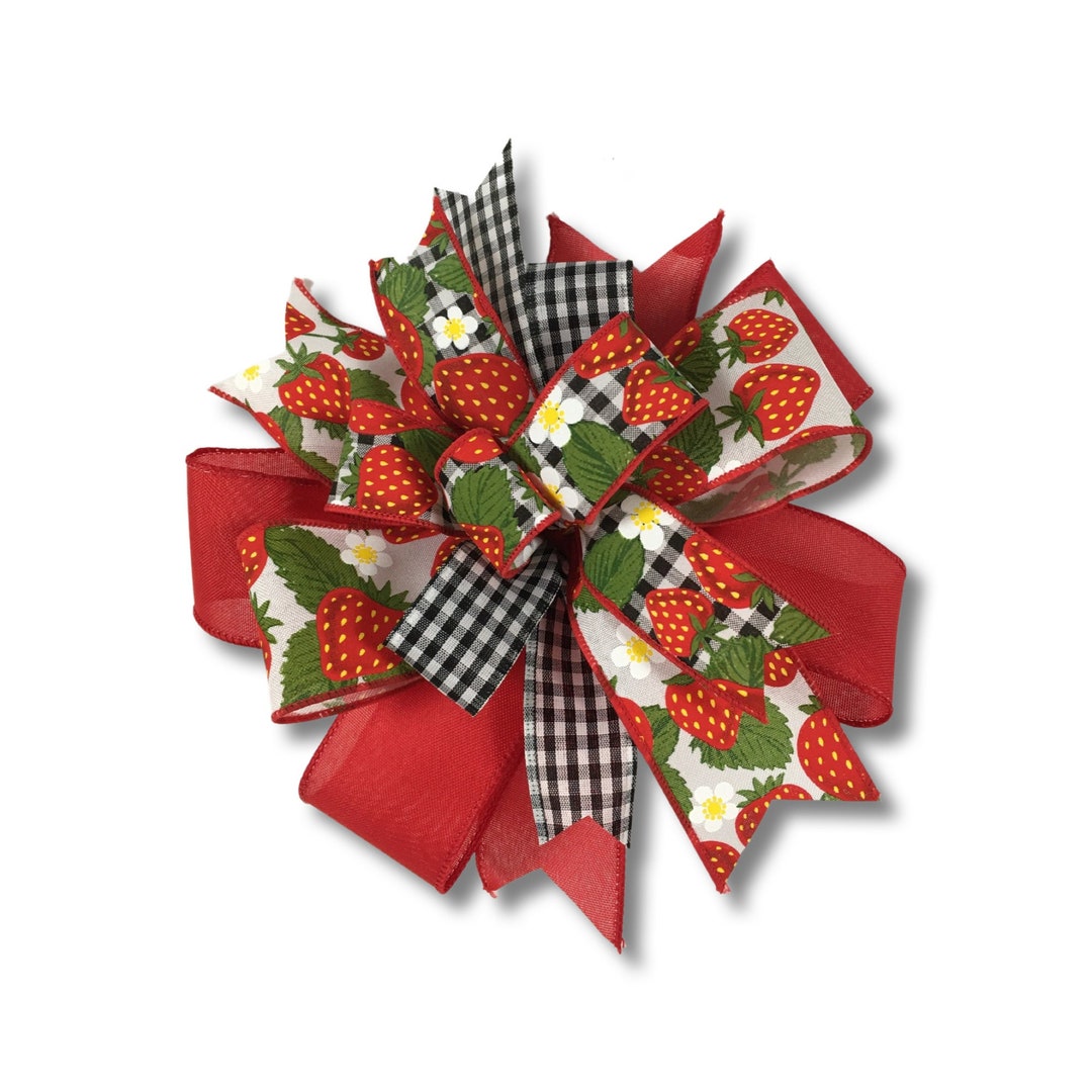 Handmade Bow for Wreath Strawberry Bow Strawberry Bow - Etsy