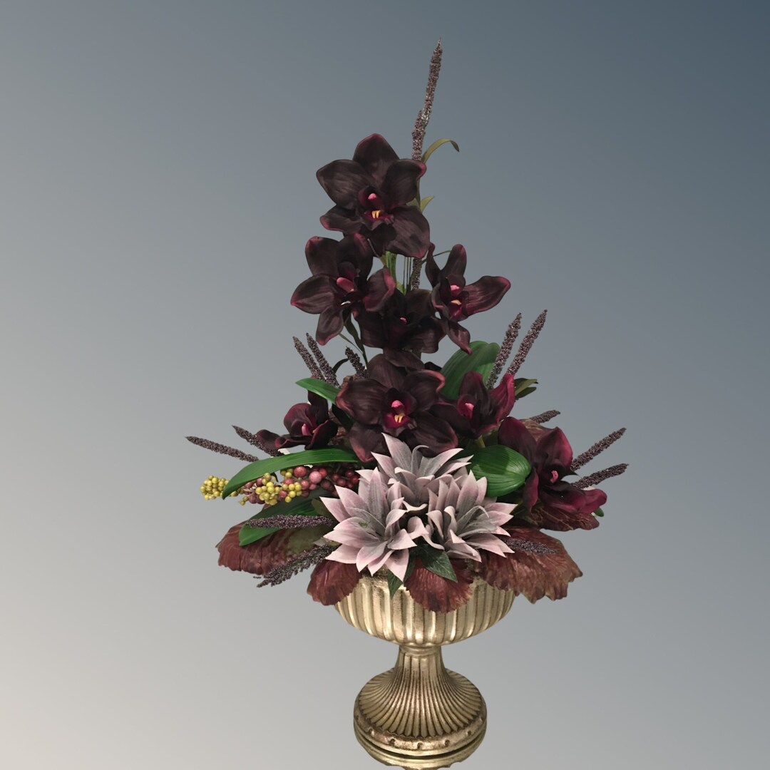 Orchid Table Decor, Everyday Home Decor, Cymbidium Orchid Arrangement ...