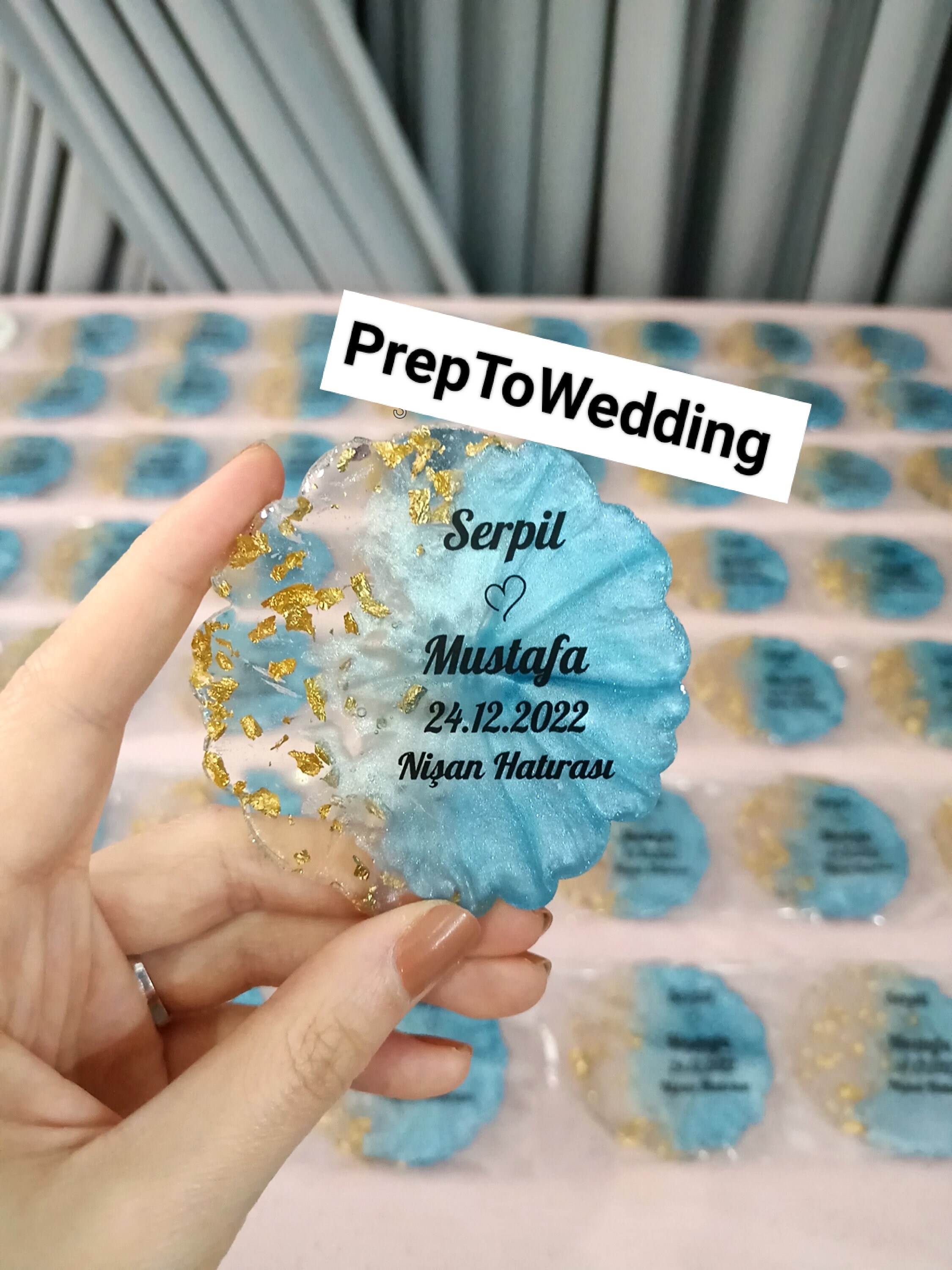 Personalized Epoxy Magnet, Wedding Favors, Engagement Favor, Birthday ...