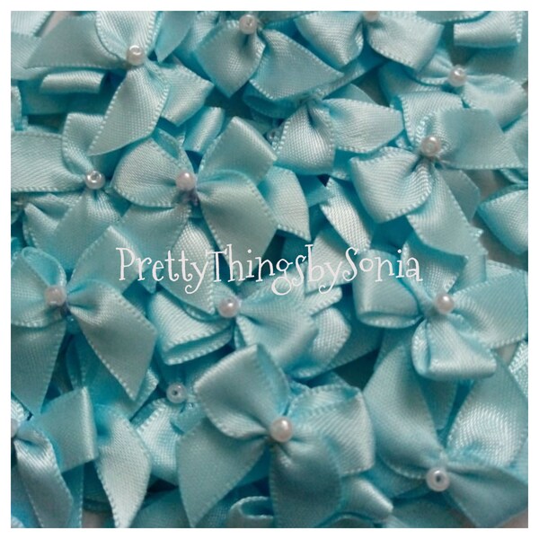 Small Blue Bows - Etsy