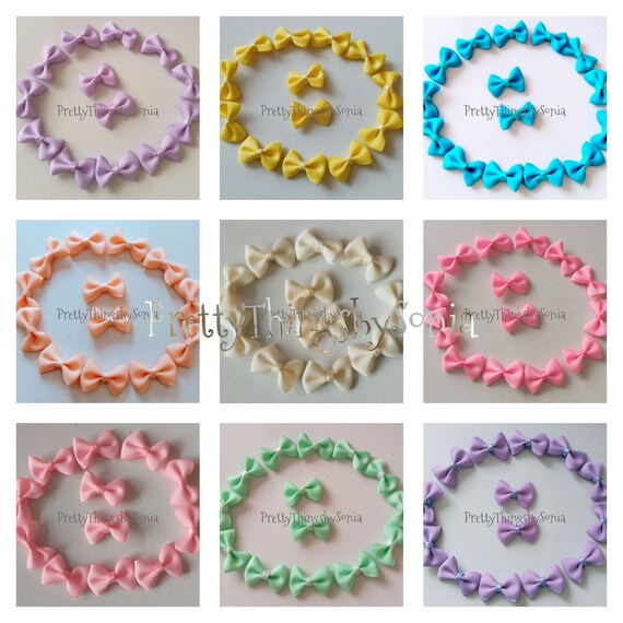 Small/mini Bow Tie Pastel Colors Grosgrain Ribbon Bow Tie - Etsy