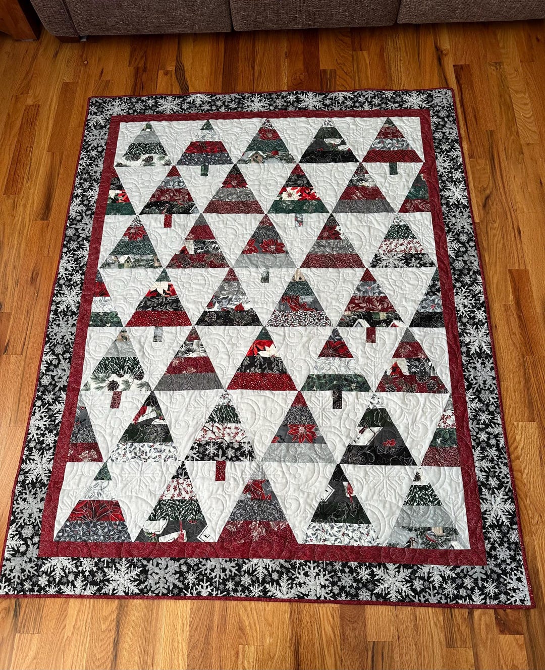 Jingle Pop Trees Quilt, Handmade (51x65 Inches) - Etsy