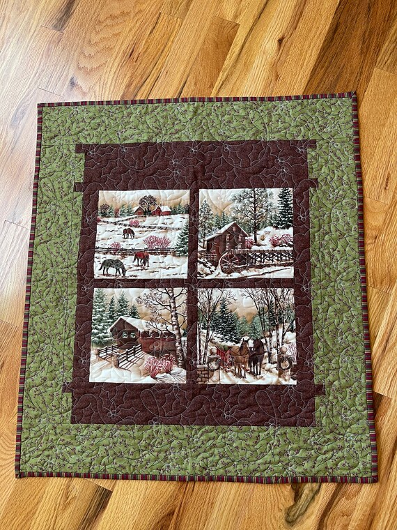 Winter Window Pane Quilt - Etsy