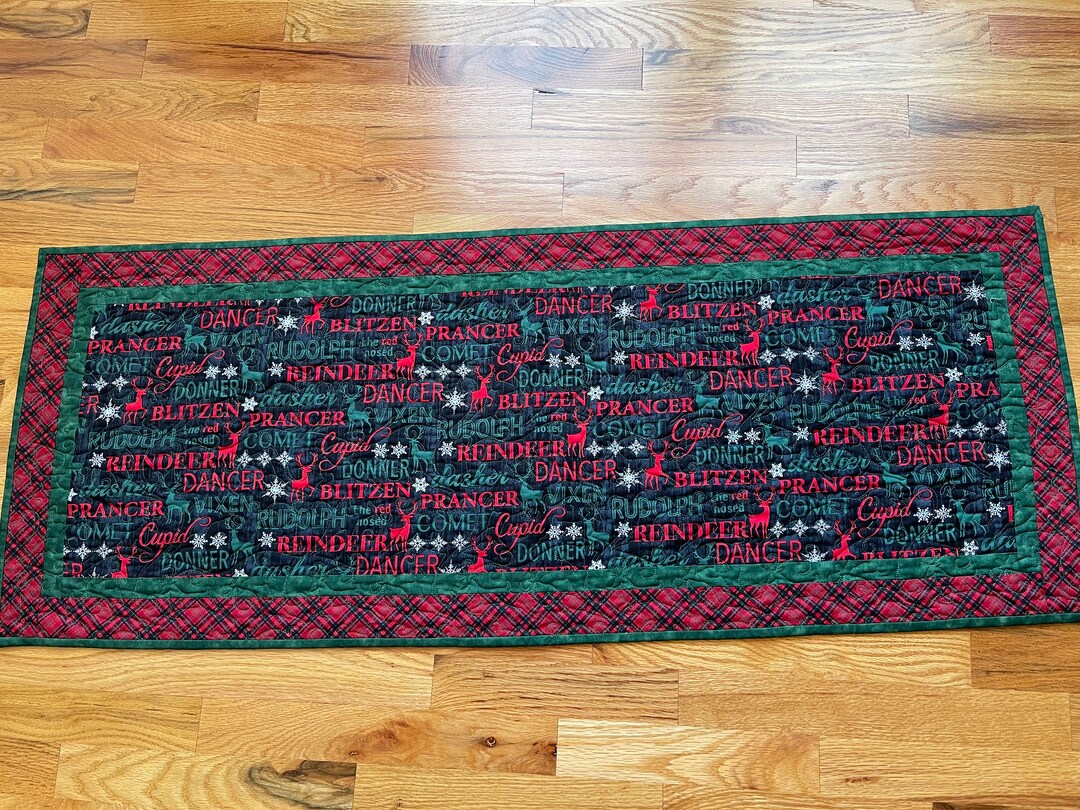 Santas Reindeer Table Runner - Etsy
