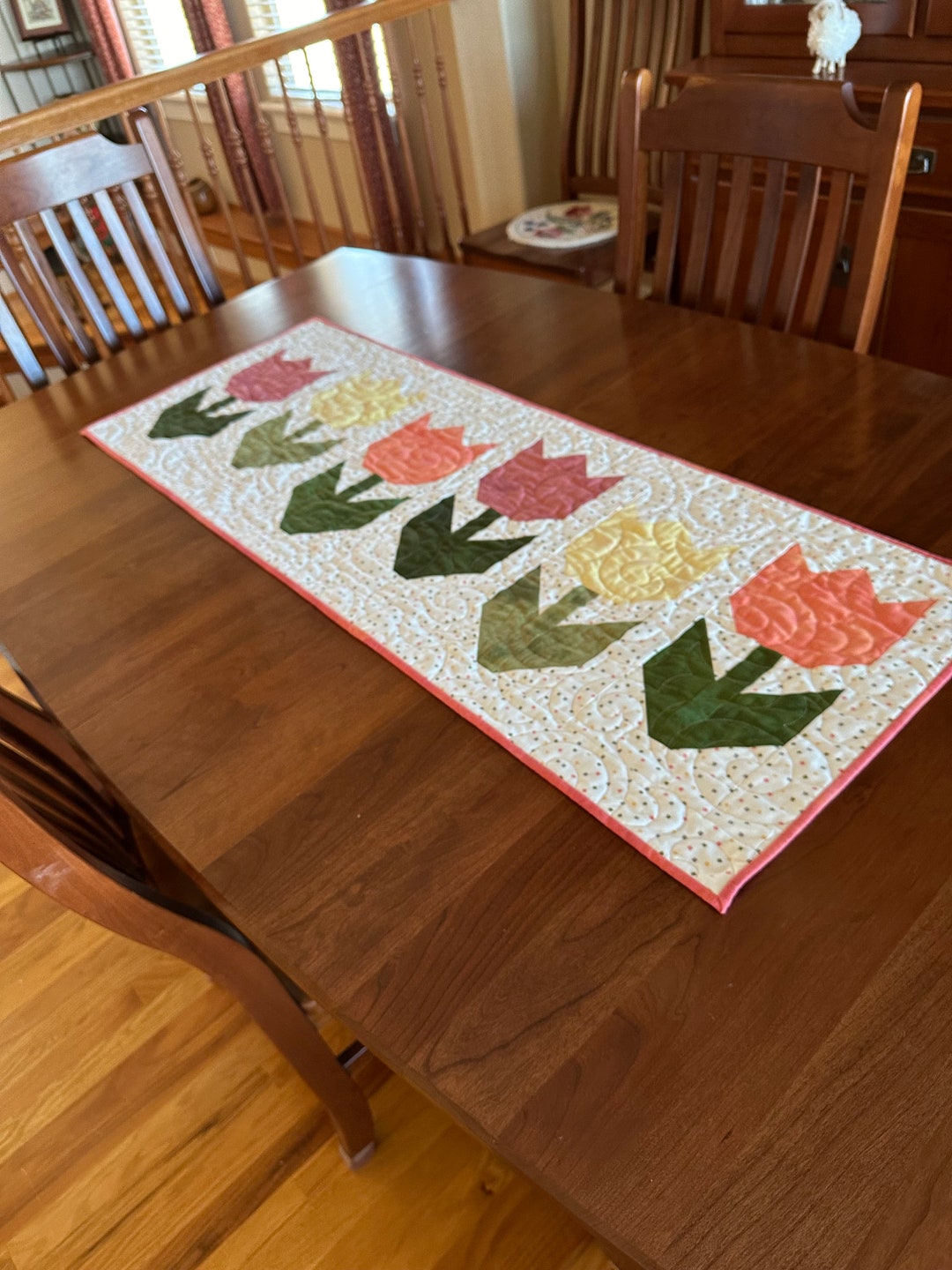 Tulips Anyone? Quilted Table Runner - Etsy