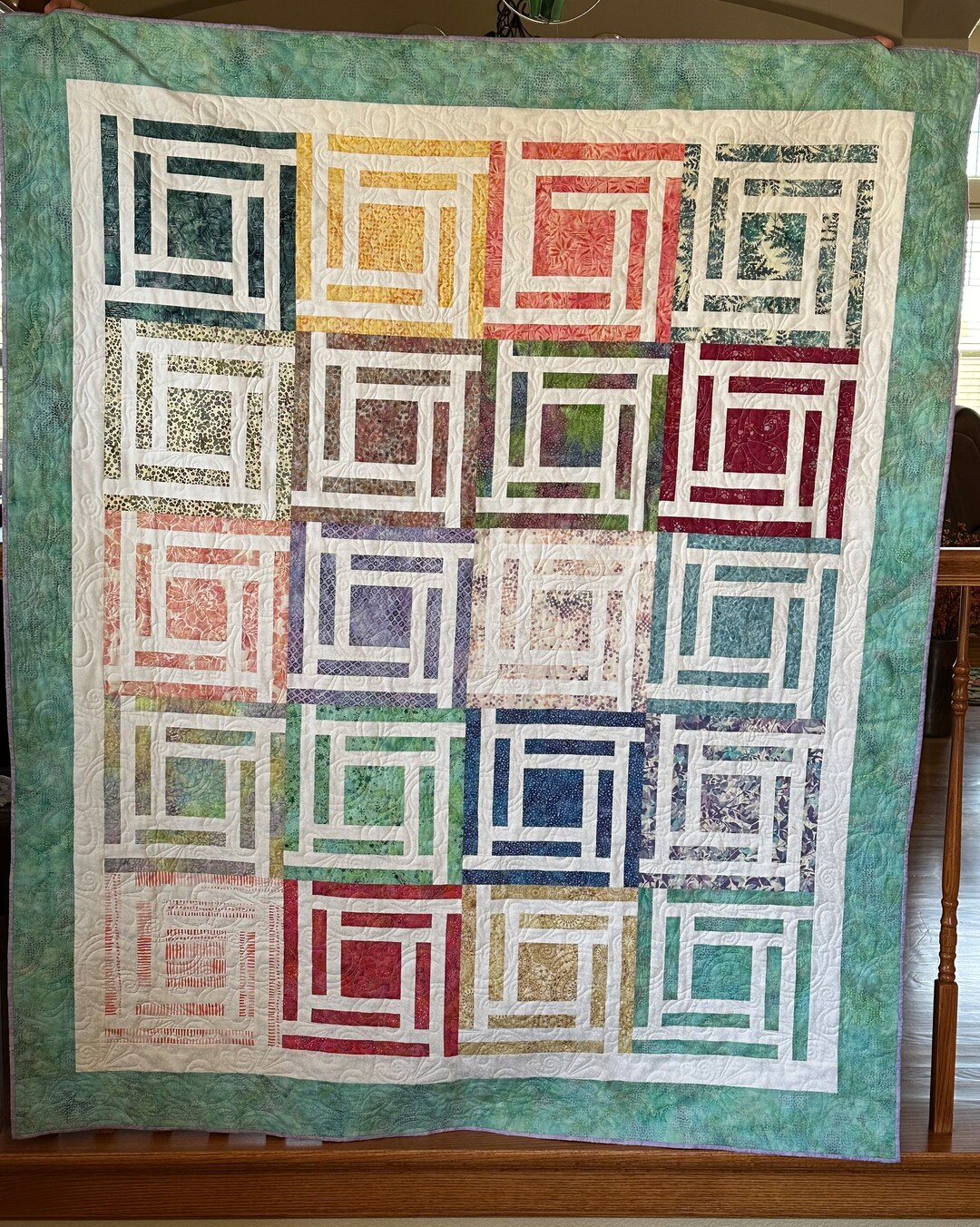 Caught in the Middle Quilt, Handmade (62 X 72.5) - Etsy