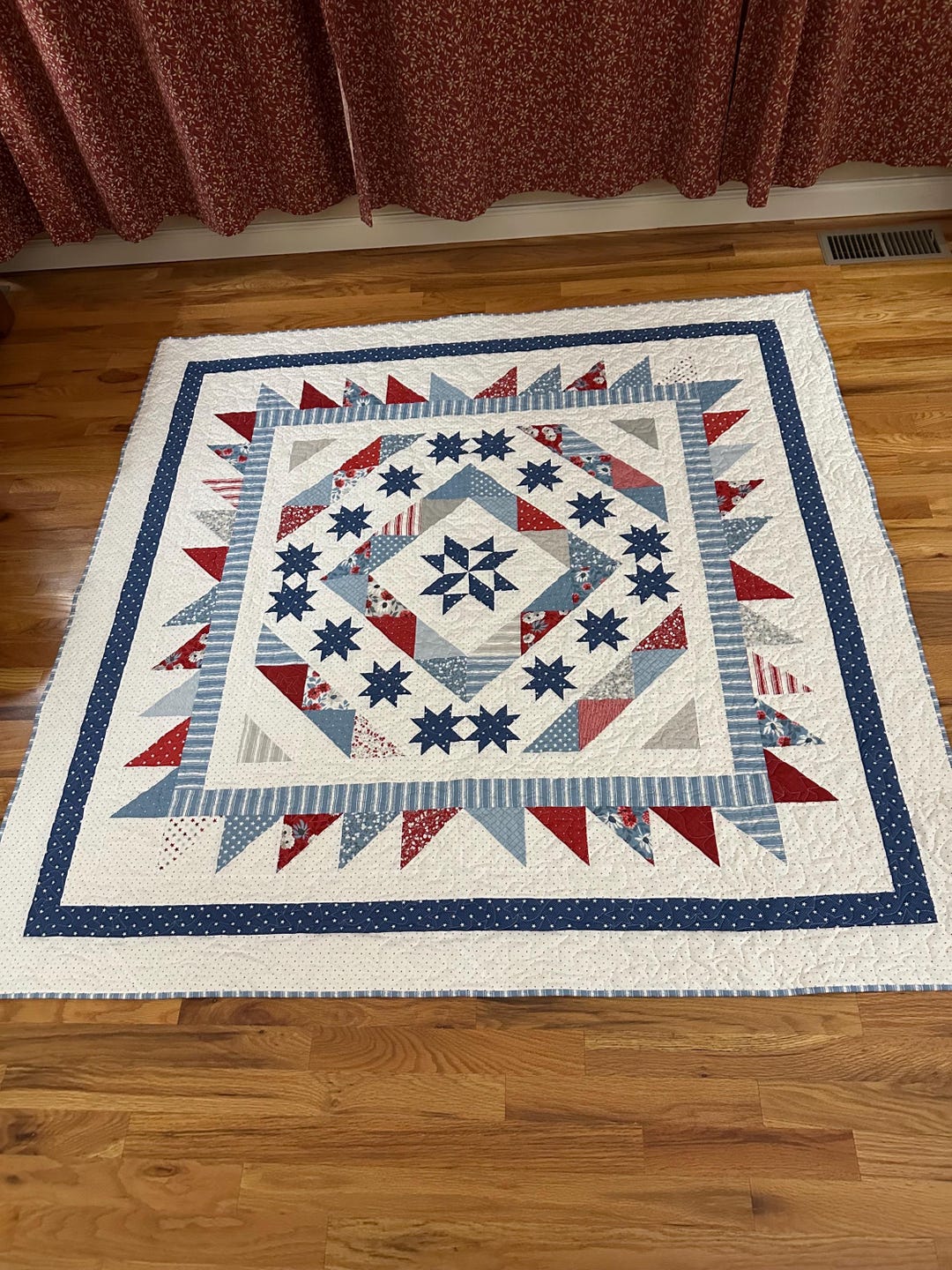 Stars and Stripes Patriotic Quilt: Old Glory Collection, Handmade ...