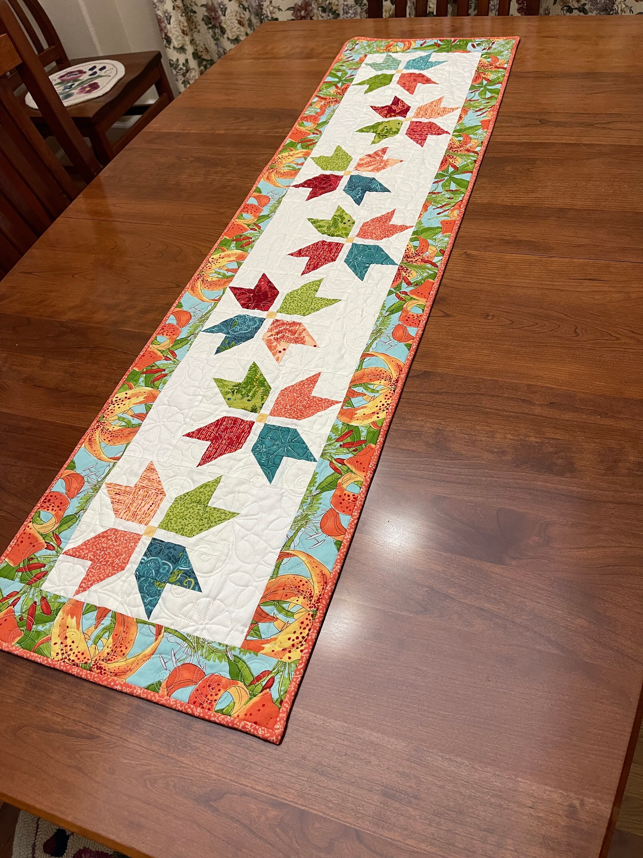Tropical Flowers Table Runner - Etsy