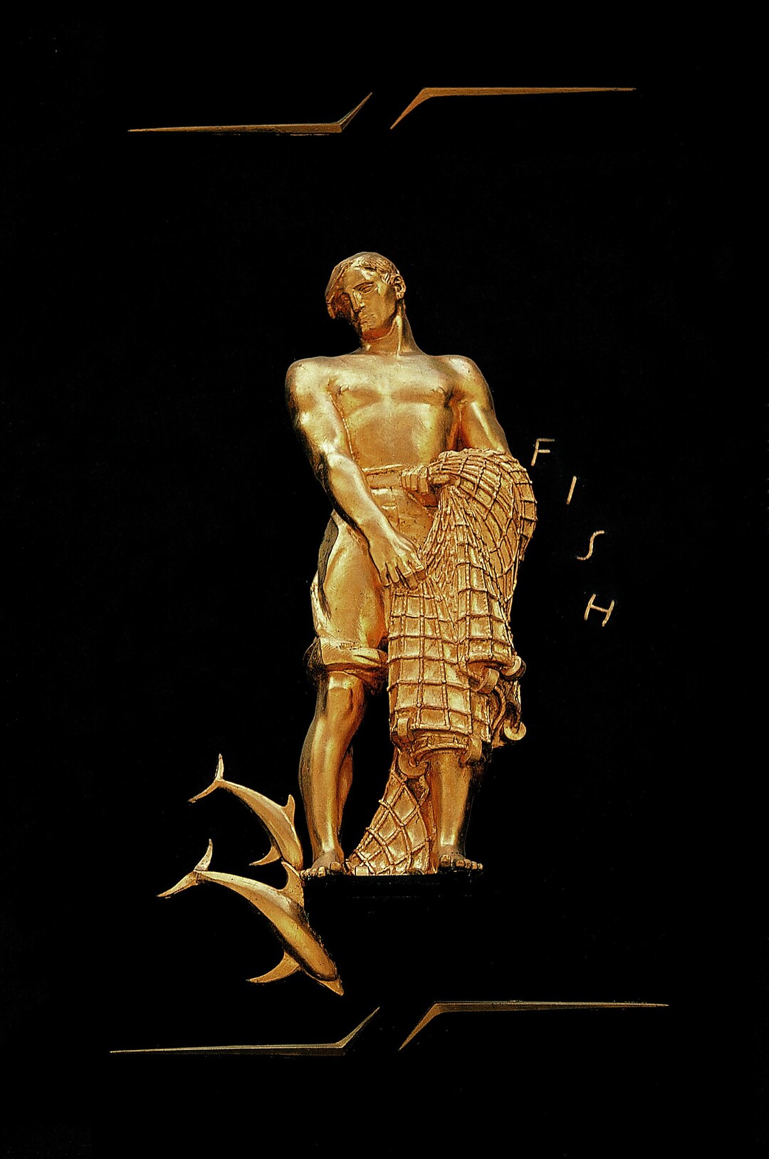 50 New York Art Deco Notecards, "fish", Rockefeller Center, New York ...