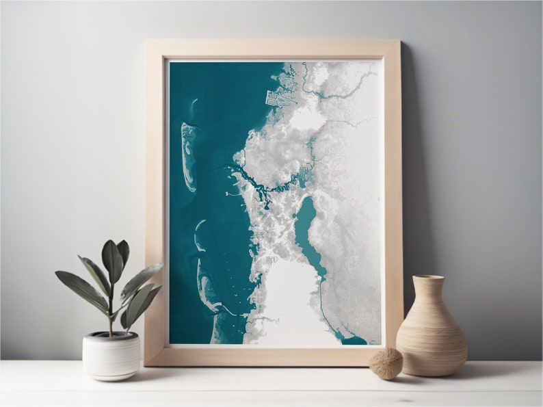 Tarpon Springs Map Print Nautical Chart Artwork Coastal City Decor Wall ...