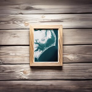 Outer Banks Map Wall Art Print Coastal Wall Decor Map North - Etsy