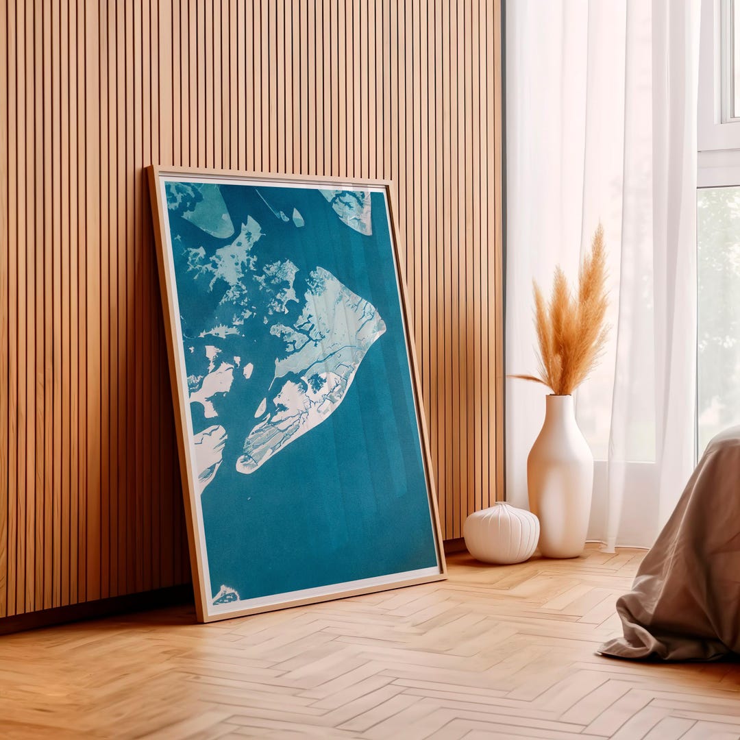 Watercolor Hilton Head Map Art Hilton Head Coastal Print Gift Map Decor ...