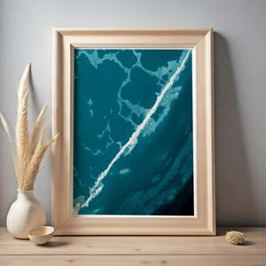 Key Largo Florida Shoreline Coastal Map Art Print Tropical Island ...