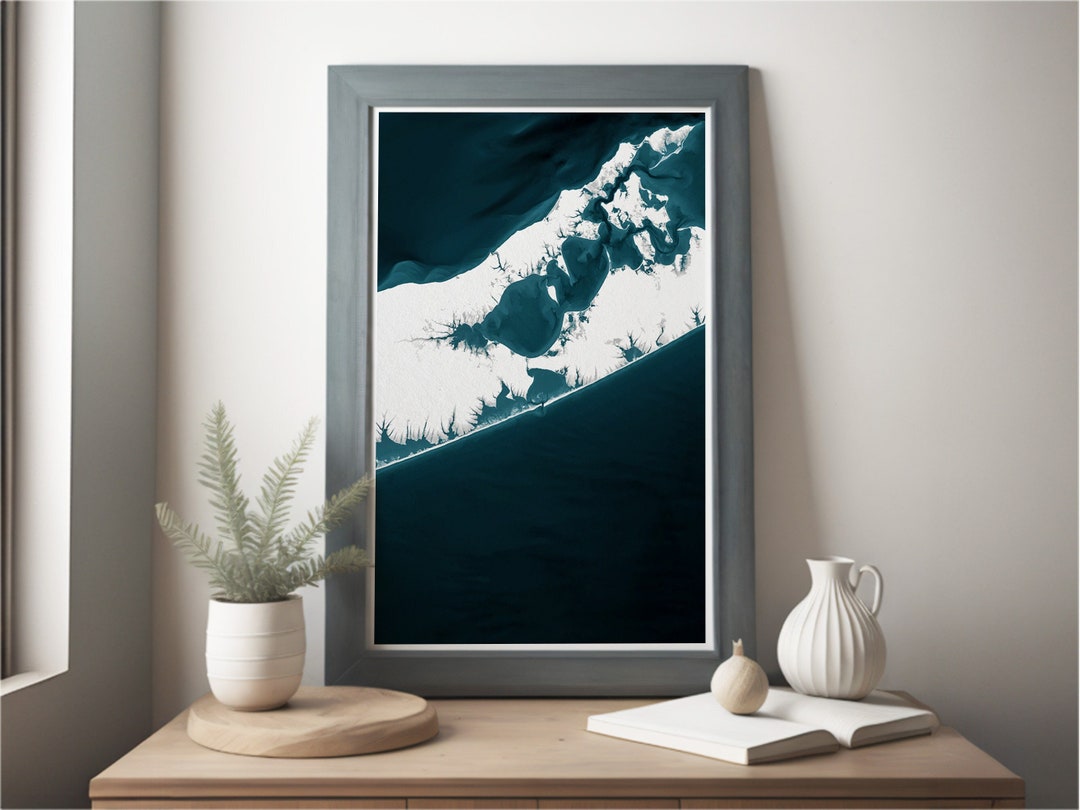 Great Peconic Bay Map Print Long Island Sound Orient Beach State Park ...