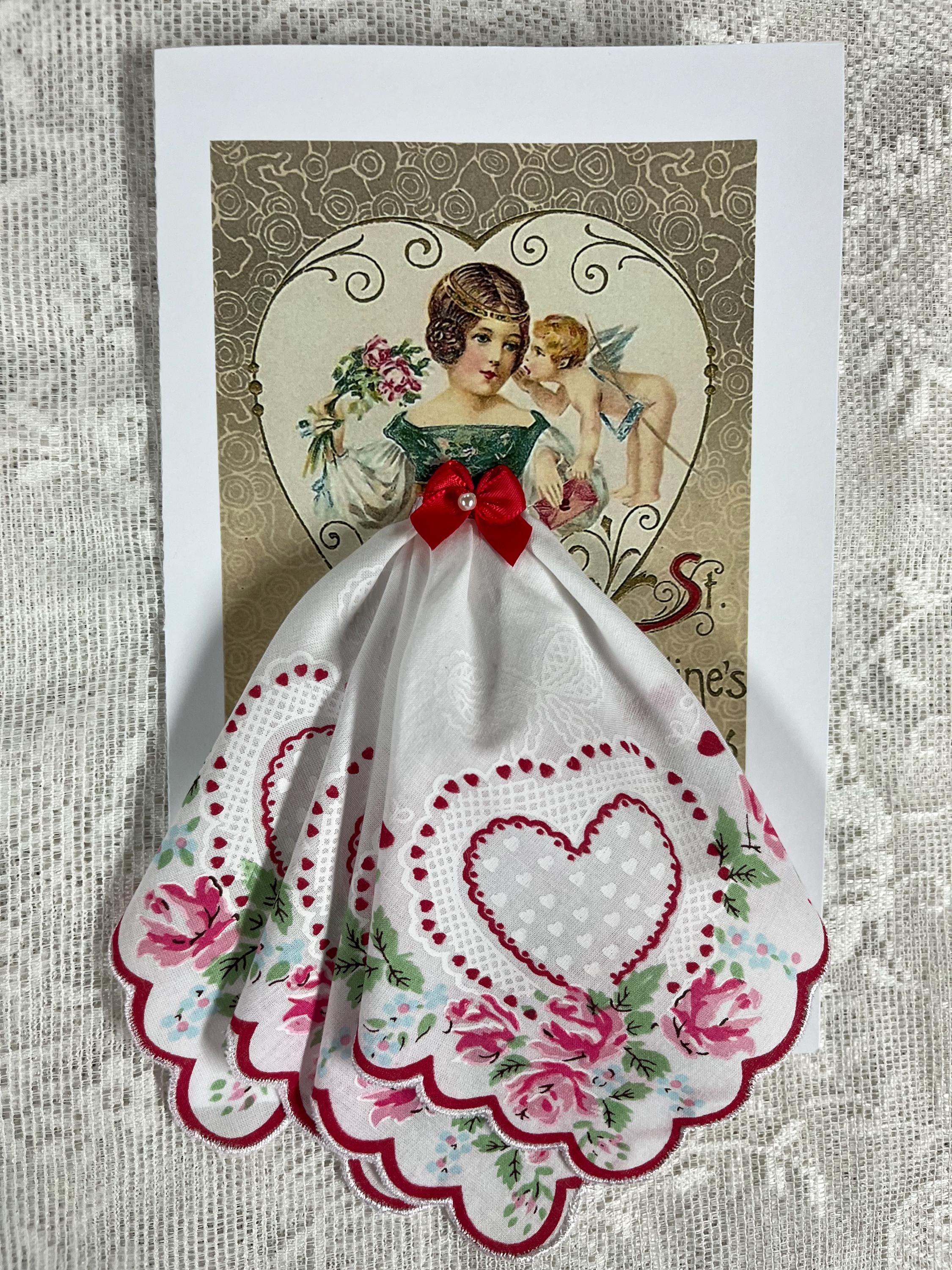 Vintage Style Valentine Hanky Greeting Card - Etsy