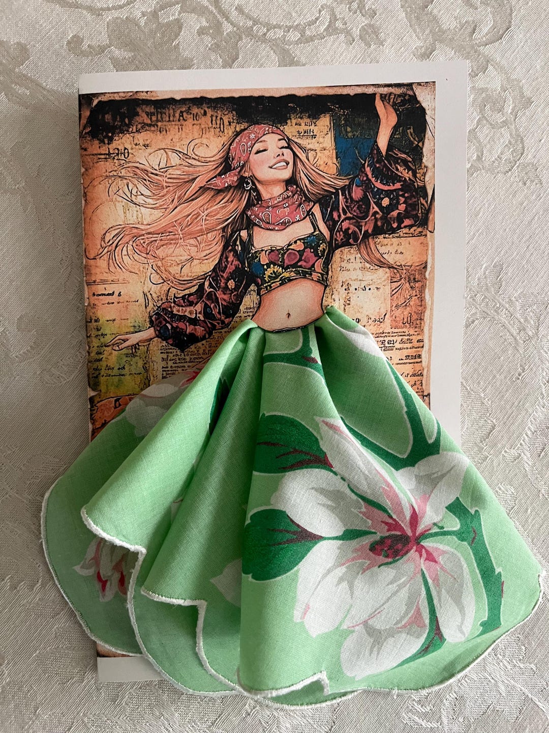 Hippie Hanky Greeting Card - Etsy