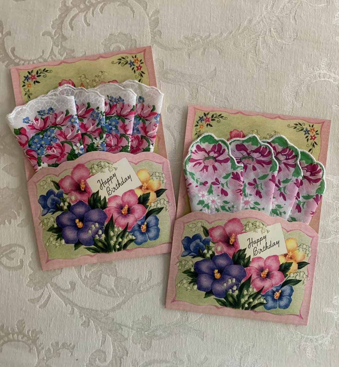 Happy Birthday Hanky Pocket Card - Etsy