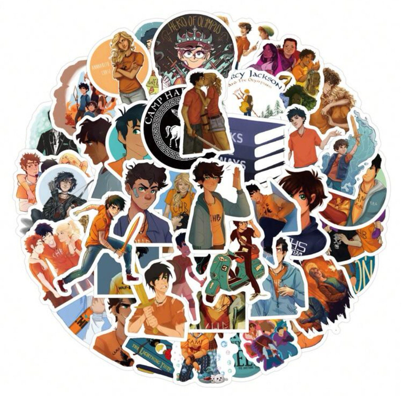 60 Pieces PERCY JACKSON Stickers Kindle Laptop Stickers Heroes of ...