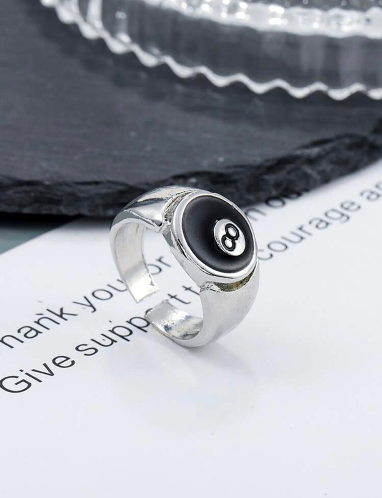 Silver 8 Ball Ring Lucky 8 Ball Pool Ball Ring Unisex Ring - Etsy UK