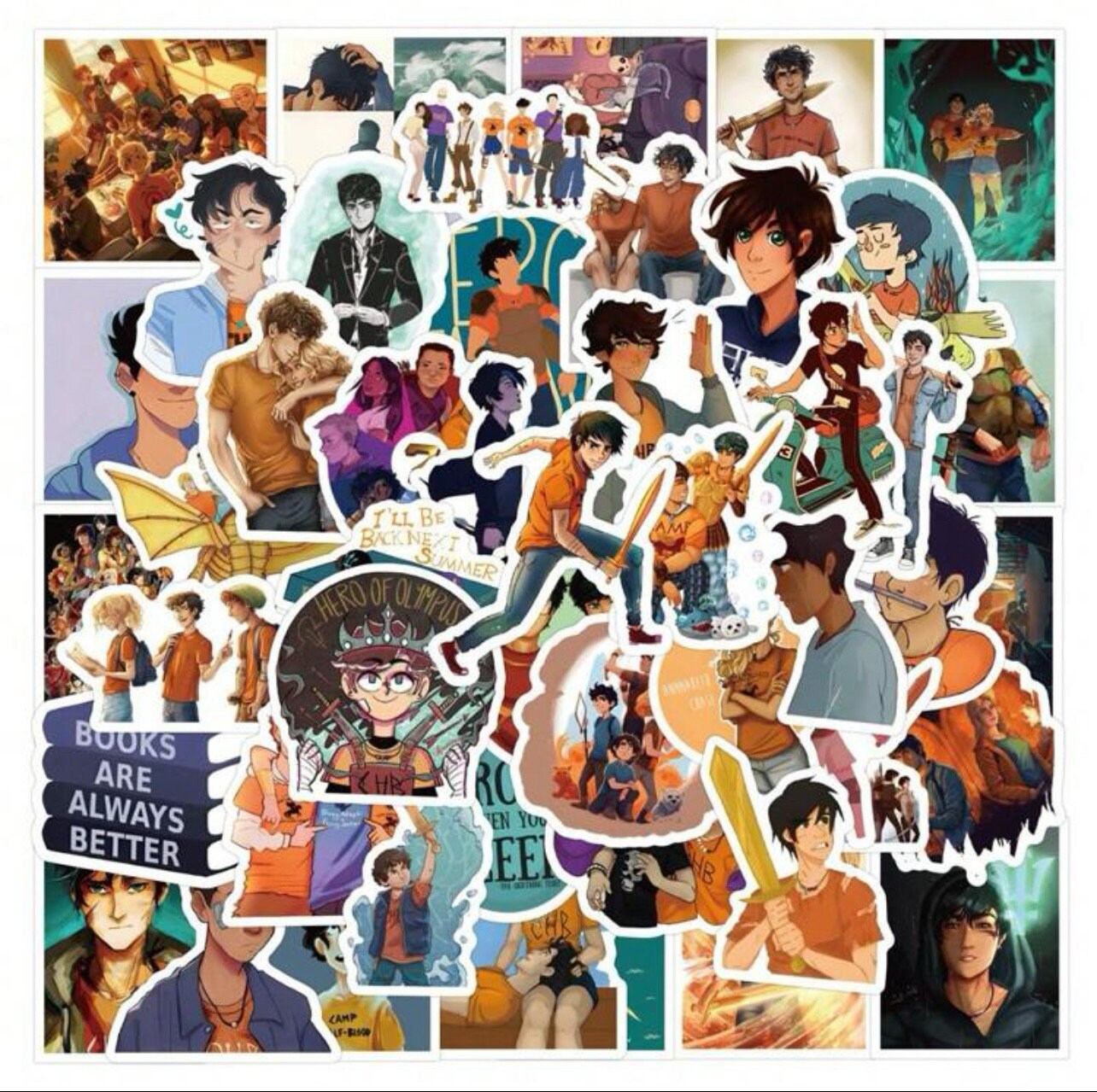 60 Pieces PERCY JACKSON Stickers Kindle Laptop Stickers Heroes of ...