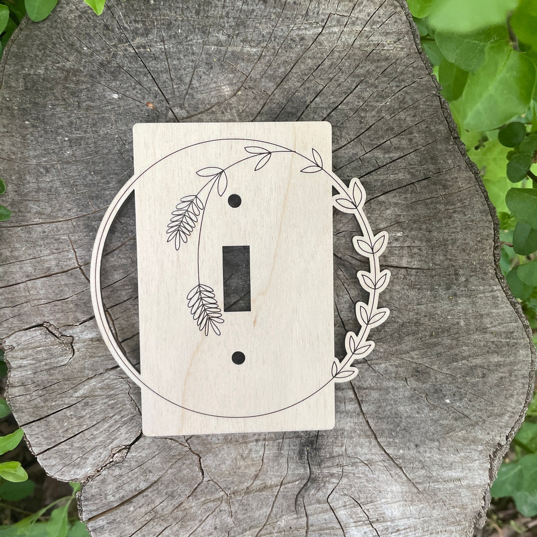 Laser Cut Floral Wreath Standard Single Light Switch Cover - Etsy