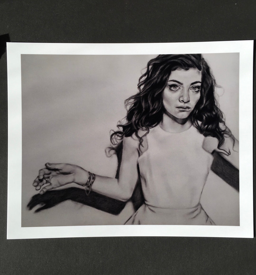 Melodrama - Charcoal Drawing Print - Etsy