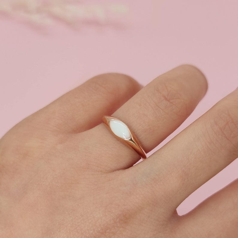 Solid Gold Mother's Milk Marquise Ring DIY Kit, Liquid Gold Keepsake ...