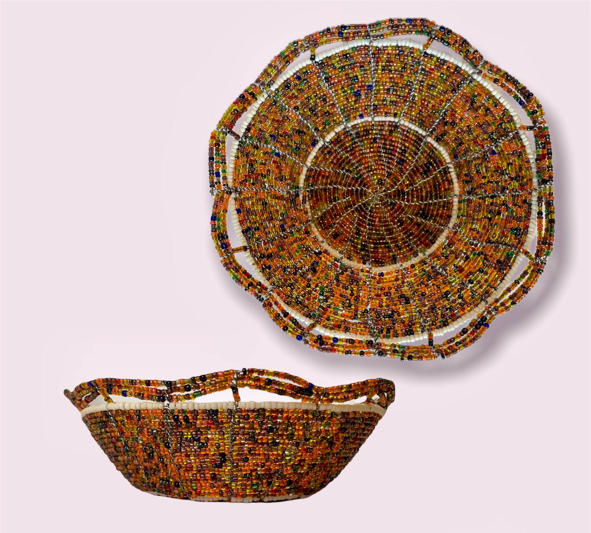 Handmade African Beaded Bowl - Etsy