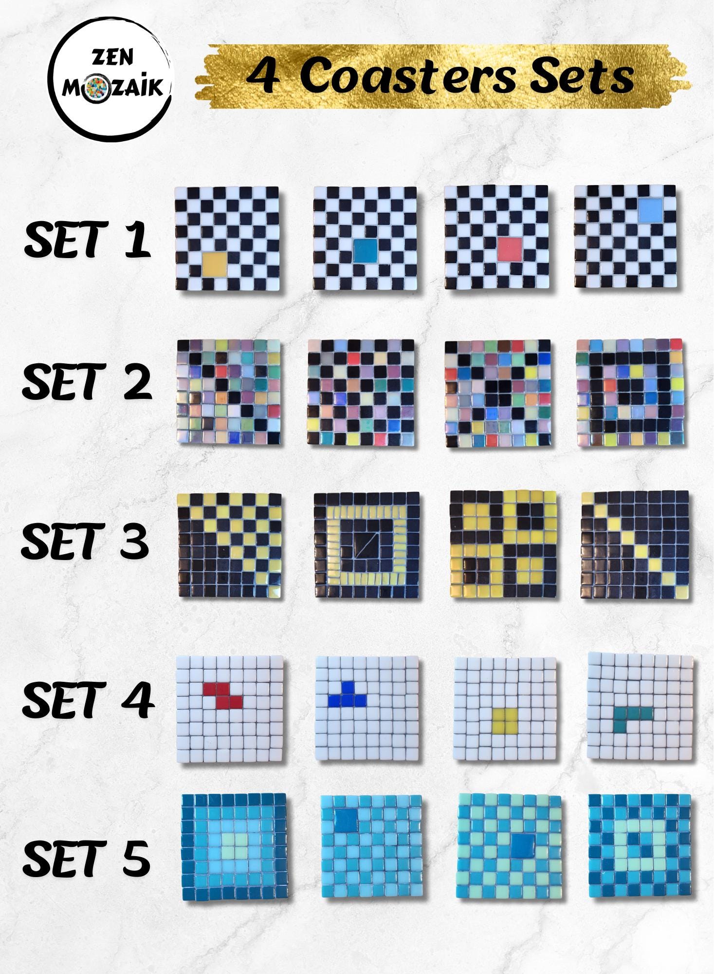 DIY Mosaic Coaster Kit – Make Your Own Coaster With Crafts Project – A ...