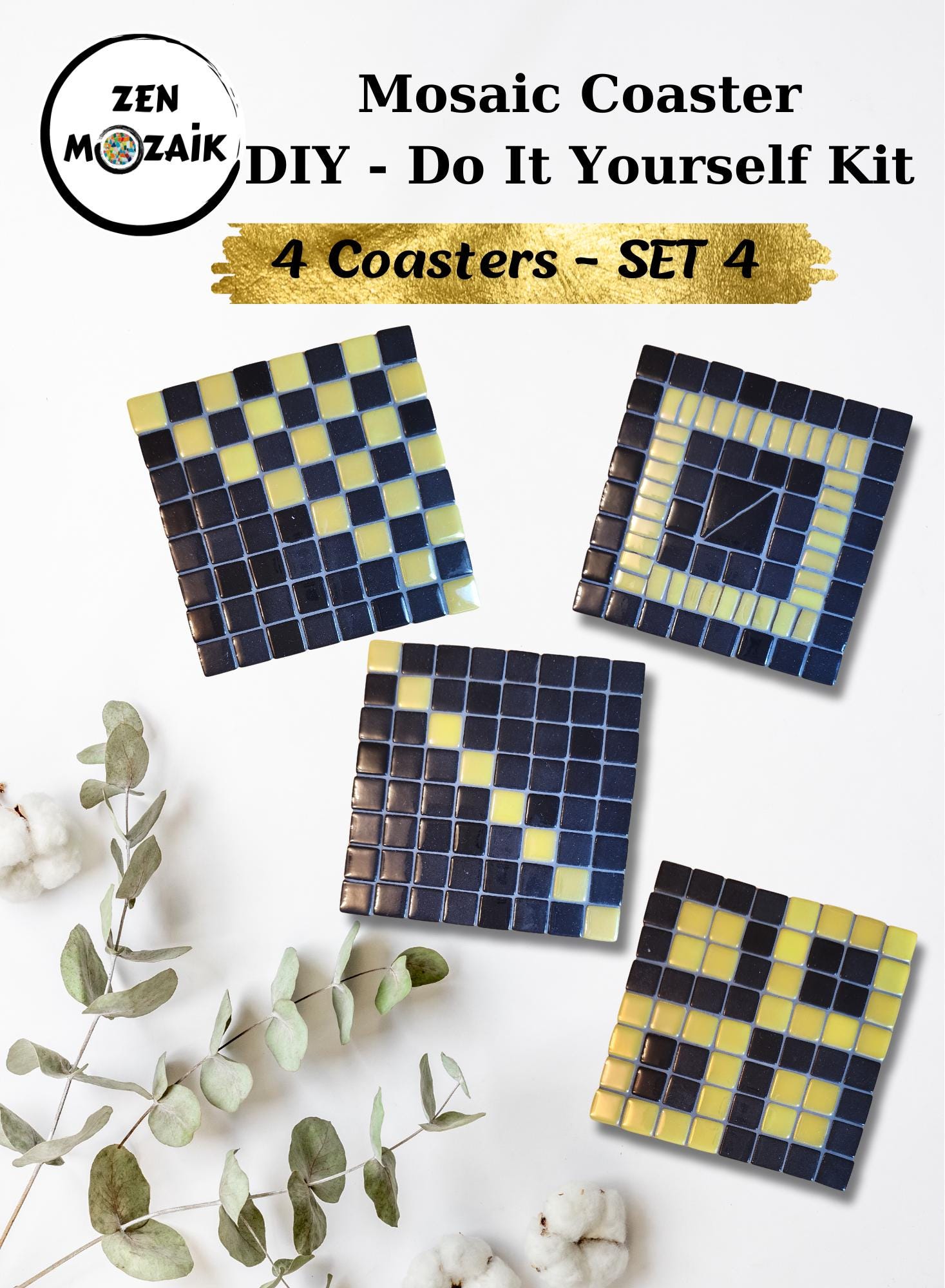 DIY Mosaic Coaster Kit – Make Your Own Coaster With Crafts Project – A ...
