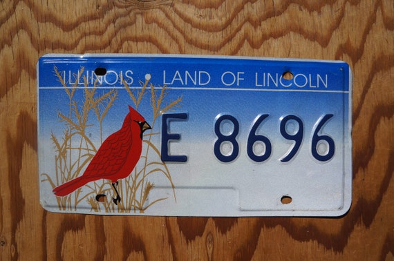 Illinois Northern Cardinal Red Bird Graphic License Plate E | Etsy