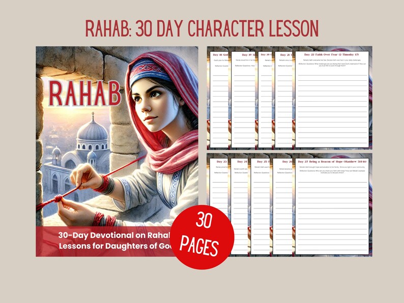 Rahab Bible Lesson Printable, Printable Bible Lesson Study Sheet, Bible ...