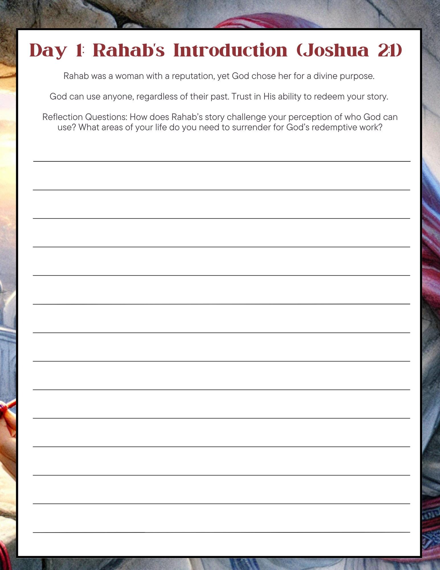 Rahab Bible Study: 30-day Devotional (digital Download) - Etsy