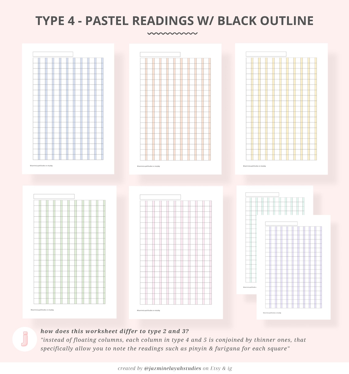 30+ Japanese Essay/genkouyoushi Practice Digital Printable Blank ...
