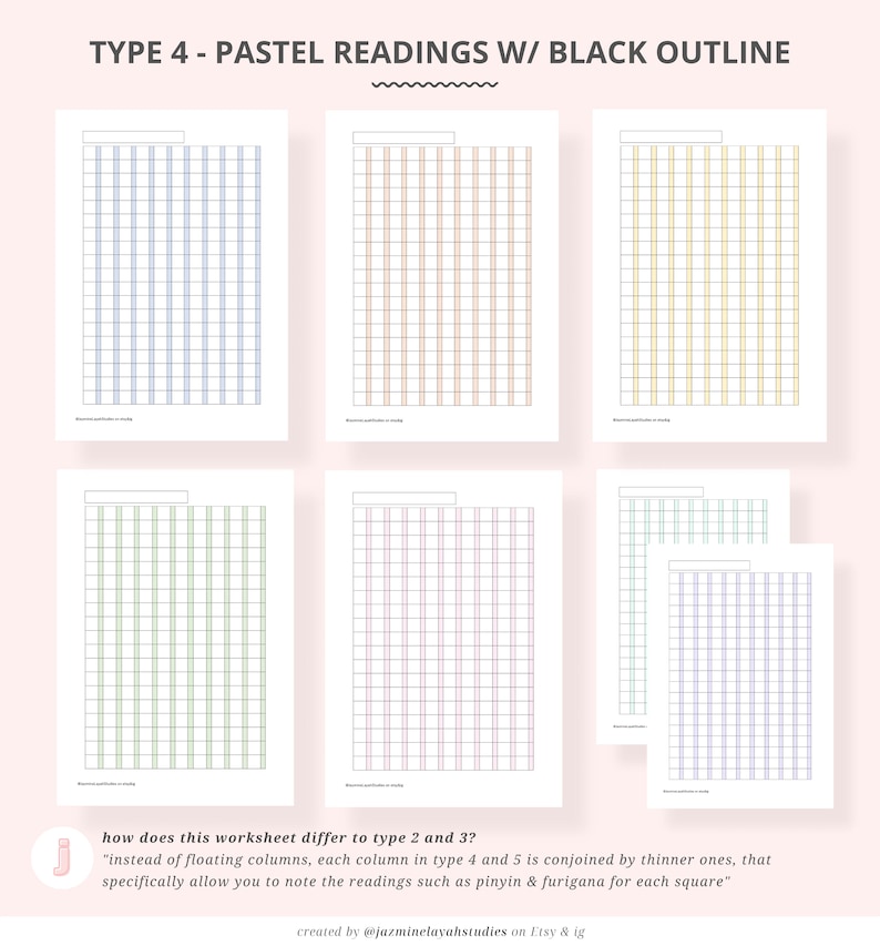 30+ Japanese Essay/genkouyoushi Practice Digital Printable Blank ...