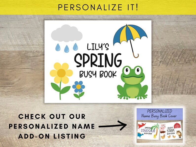 Spring Busy Book Printable Seasonal Spring Printable Kid Learning ...