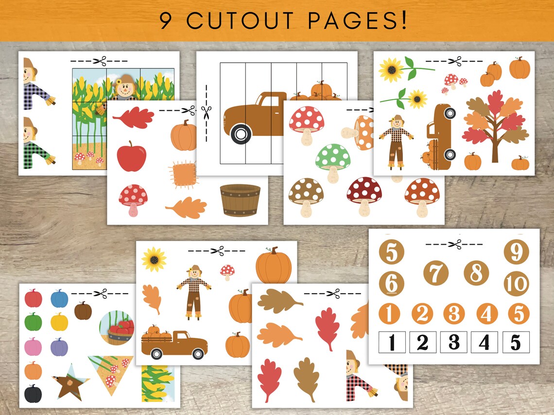 Fall Busy Book Printable Autumn Printable Fun Kid Learning Activities ...