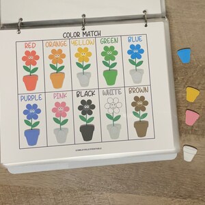 Flower Garden Busy Book Printable | Toddler Learning Binder | Printable ...