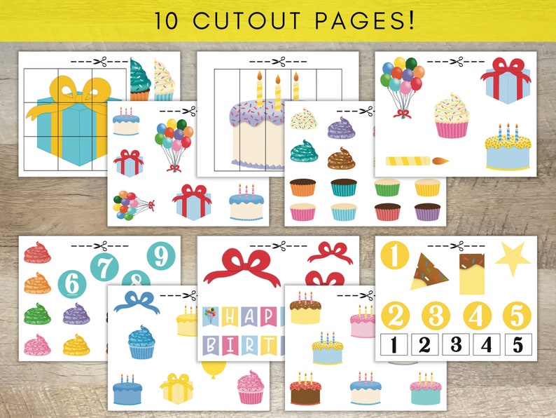 Birthday Busy Book Printable | Printable Fun Kid Learning Activities ...