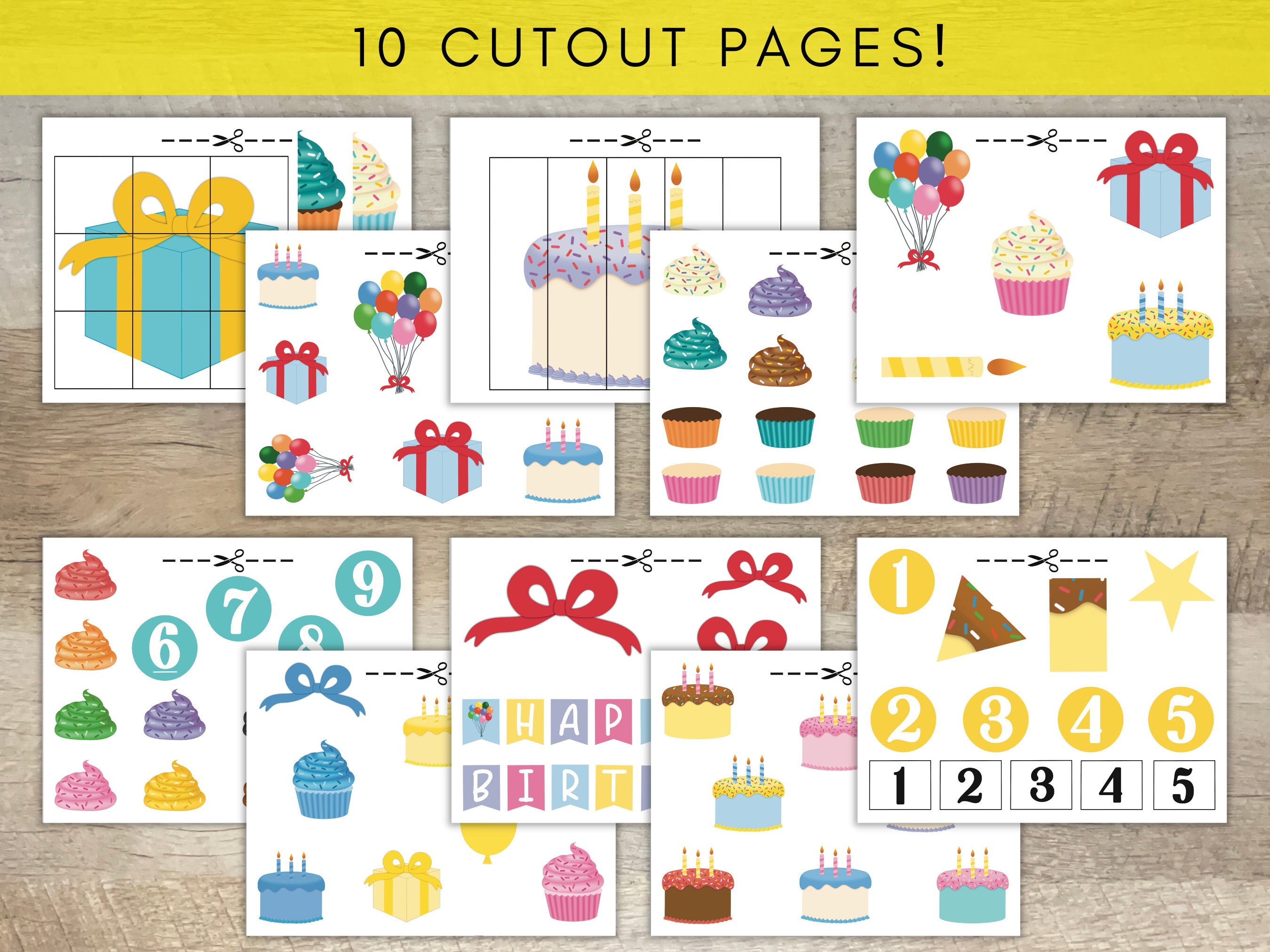 Birthday Busy Book Printable Printable Fun Kid Learning Activities ...