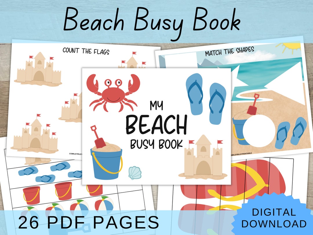 Beach Busy Book Printable | Summer Printable Fun Kid Learning ...